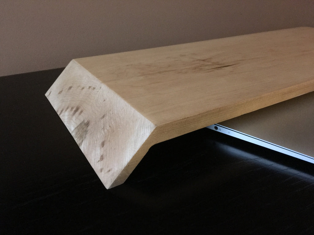 Wood modern computer desk stand – Southern Restoration